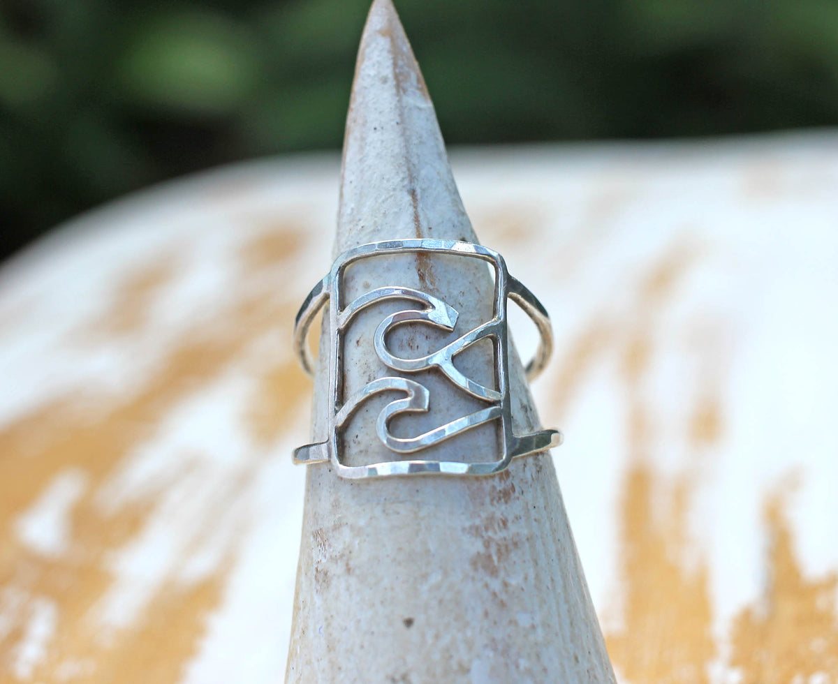 Swell Ring - Silver Wave Ring for Ocean Lovers and Surfer Jewelry – Dreaming Tree Creations